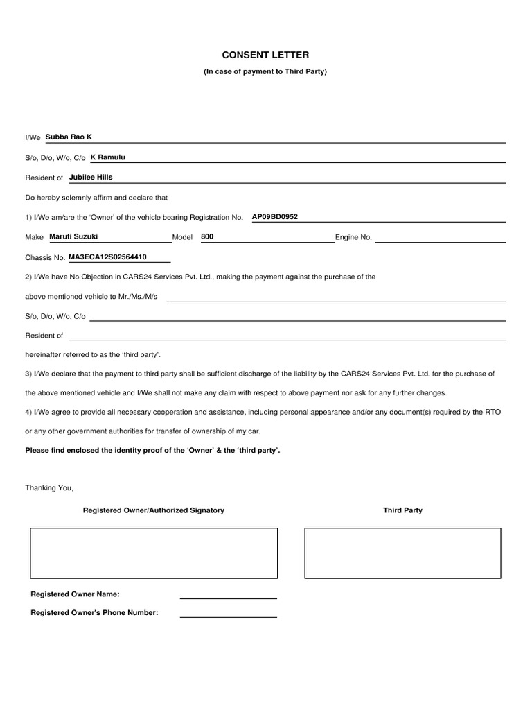 Consent Letter | PDF