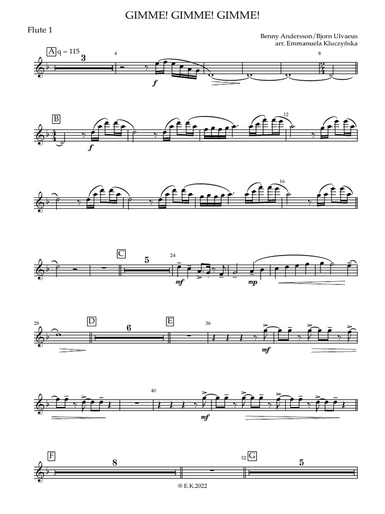 GIMME - Flute 1 | PDF