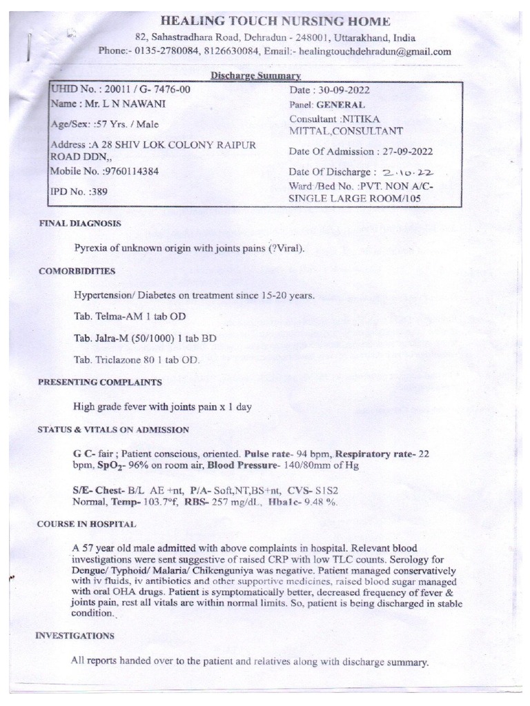 Medical Report | PDF