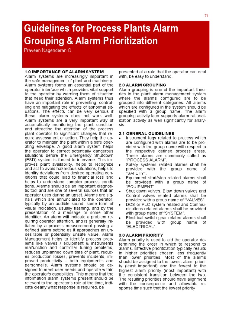 Alarm Management in Process Plants | PDF | Flood | Systems Engineering