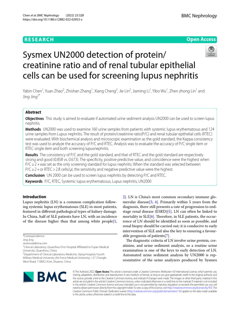 Sysmex UN-2000 | PDF | Sensitivity And Specificity | Receiver Operating ...