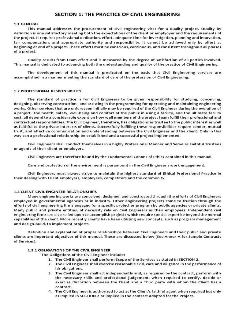 Pice Manual For Ce Practice Section 1 | PDF