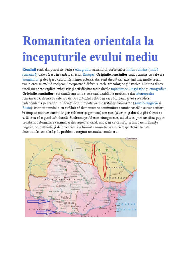 Romanitatea Romanilor | PDF