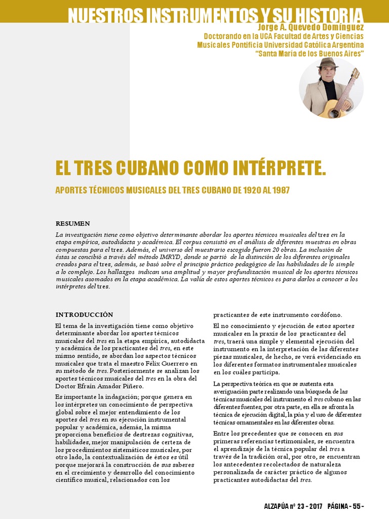 El Tres Cubano | PDF | Acorde (Música) | Guitarras