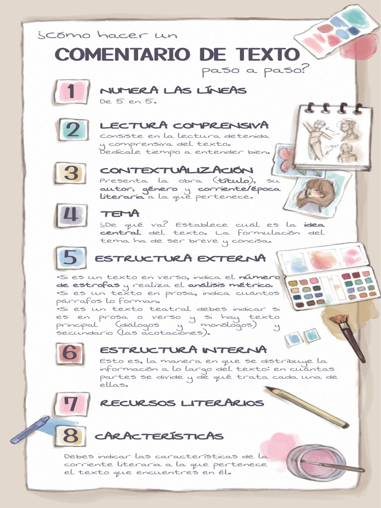 Cómo Hacer Un Comentario de Texto Paso A Paso | PDF