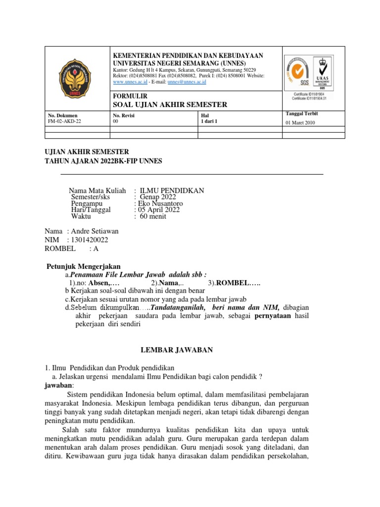 12 - Andre Setiawan - ROMBEL A | PDF