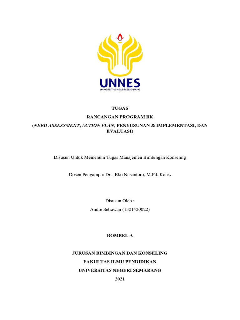 Andre Setiawan - TUGAS - RANCANGAN PROGRAM BK | PDF