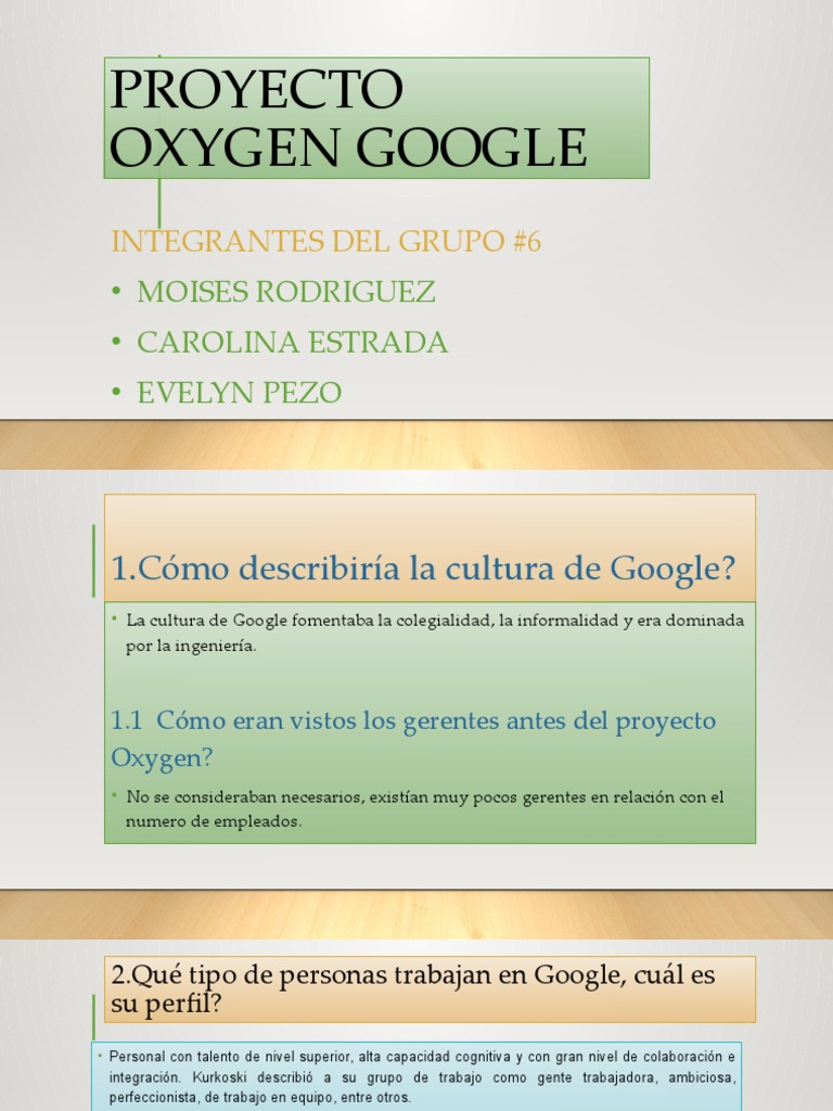 Proyecto Oxygen Google | PDF | Business | Cognición