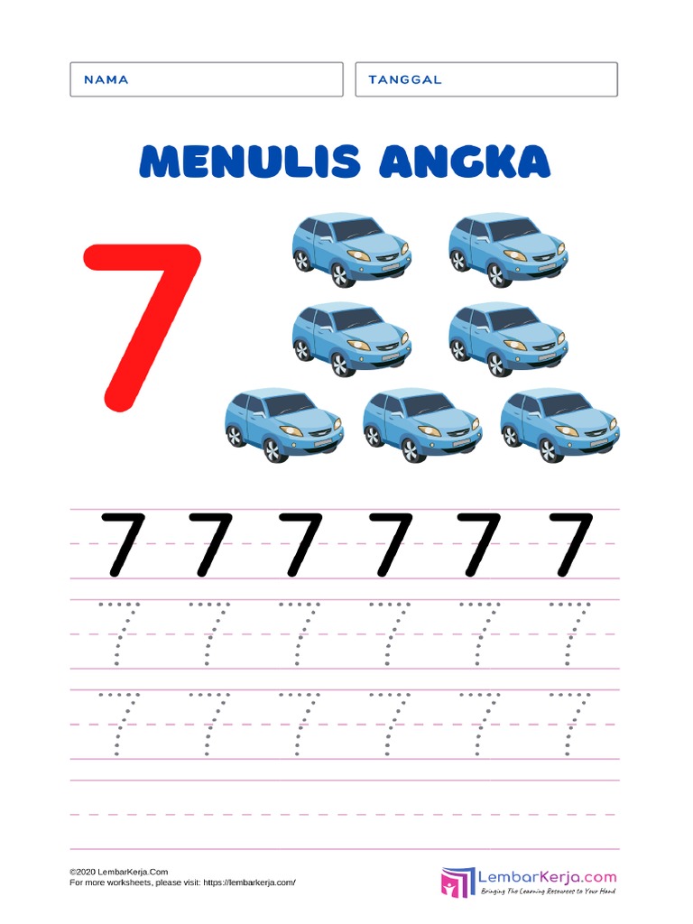 Menulis Angka 7 Pdf