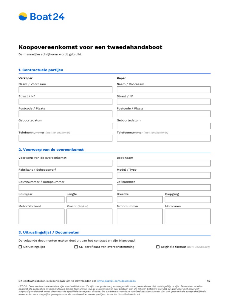 Koopcontract Boat24 | PDF