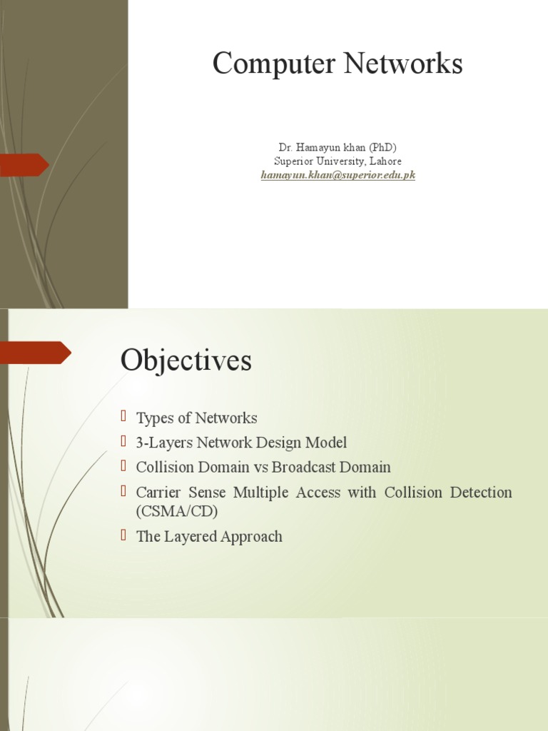 Lecture W2 CN Network Types, Layered Approach | PDF | Computer Network ...