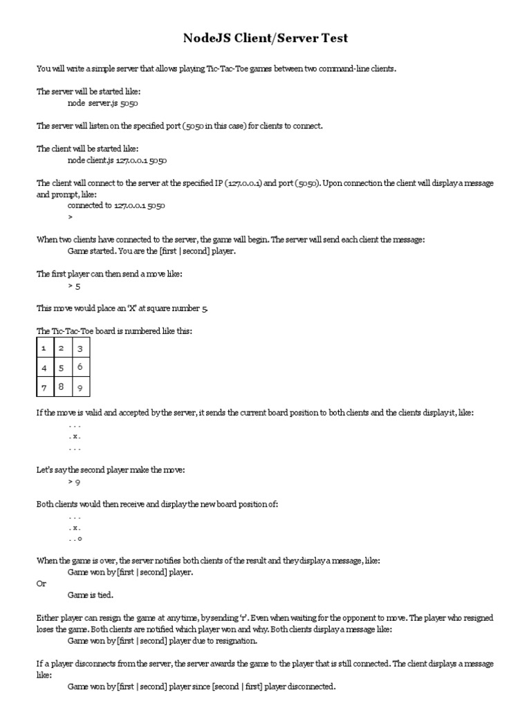 Nodejs Client Server Test Pdf 