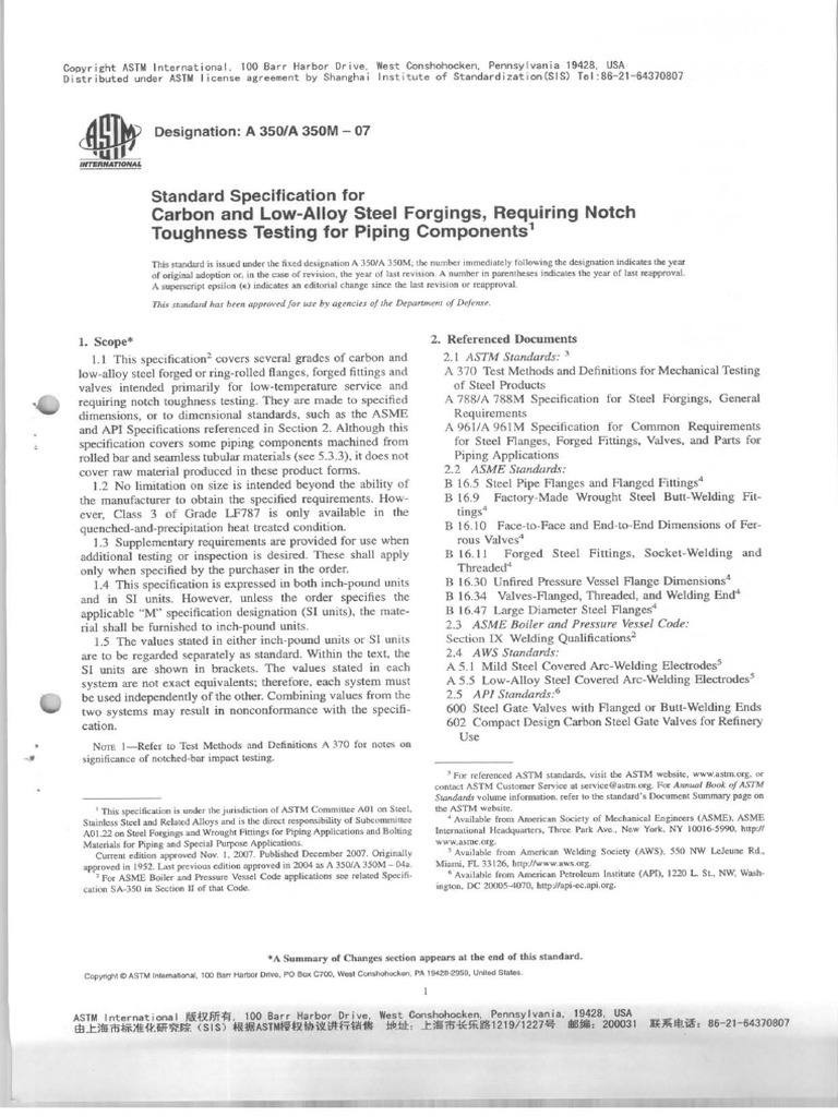 Astm A350 | PDF