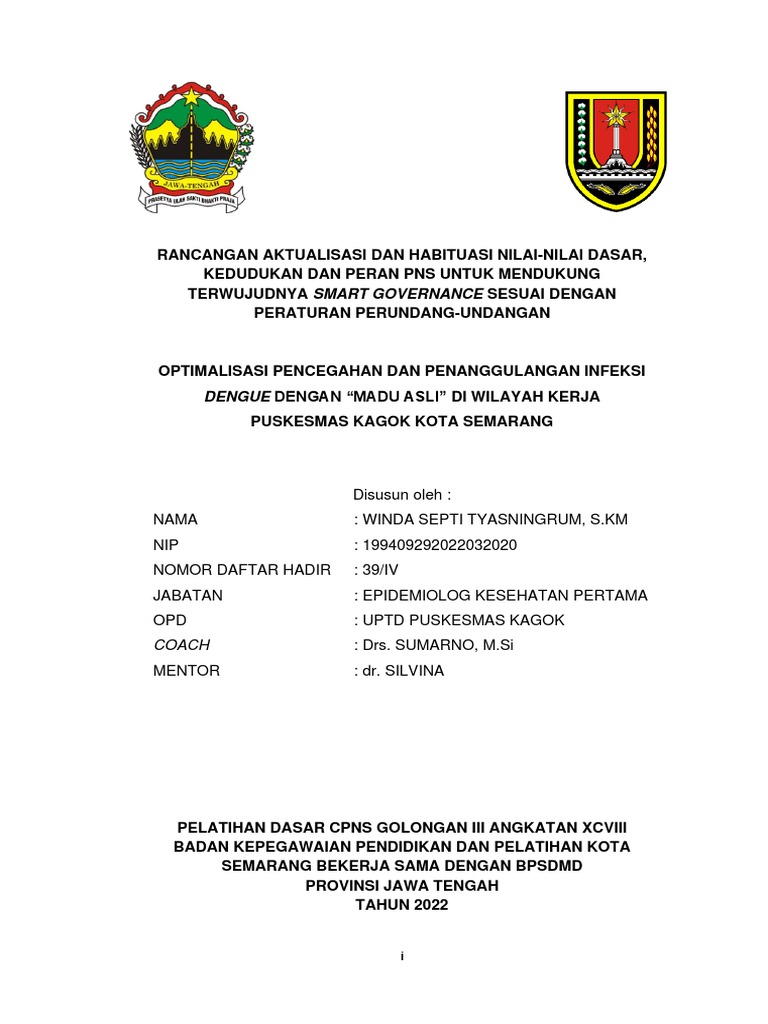 Contoh Rancangan Aktualisasi Latsar CPNS Epidemiolog Kesehatan Tahun ...