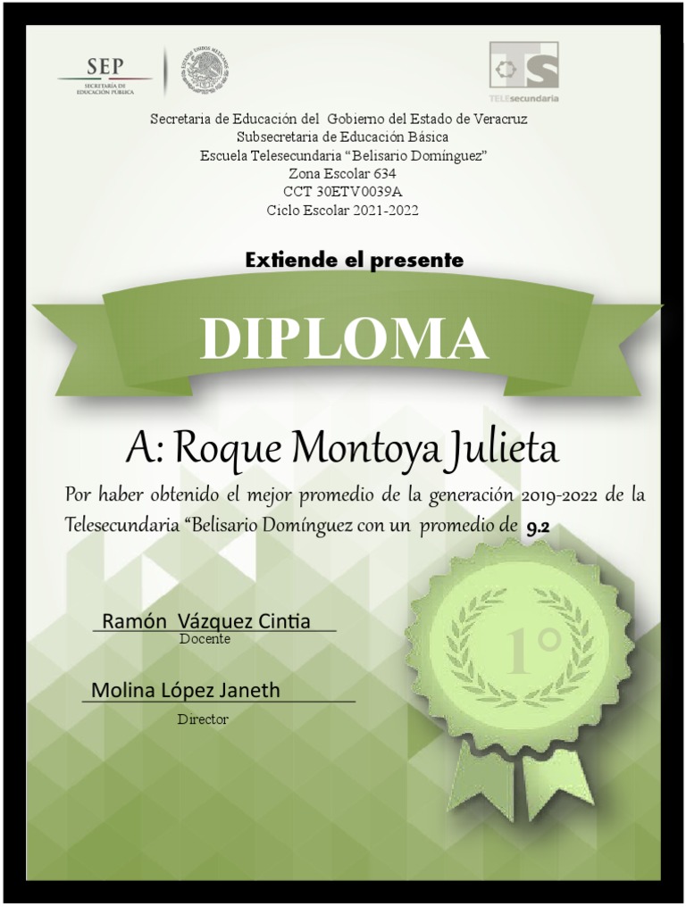 Plantilla de Diplomas | PDF