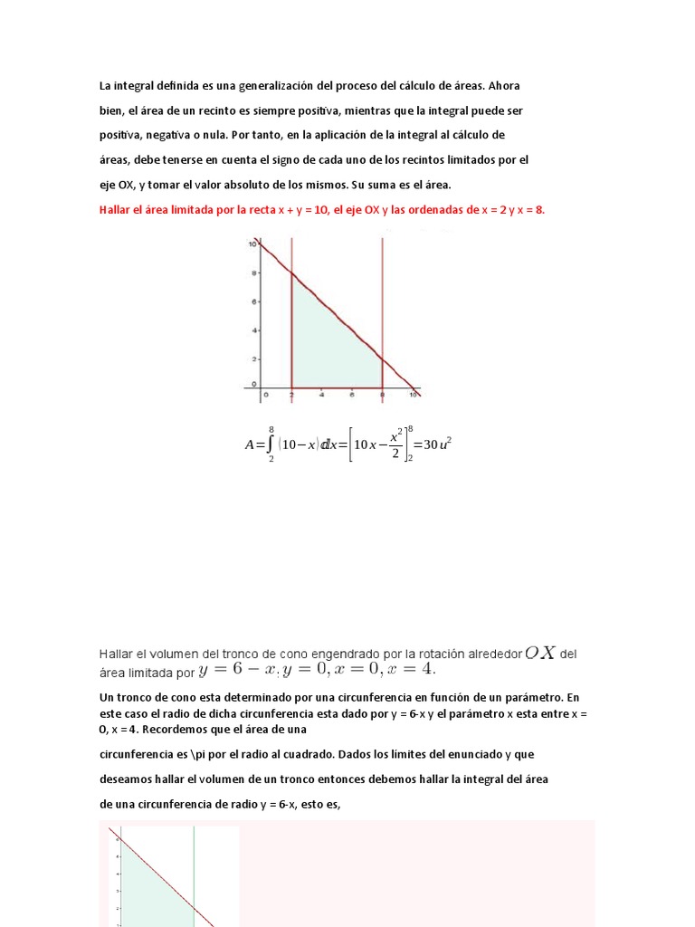 La Integral Definida Es Una Generalización Del Proceso Del Cálculo de ...