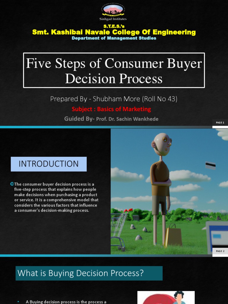 Five Steps of Consumer Buyer Decision Process | PDF | Consumer ...