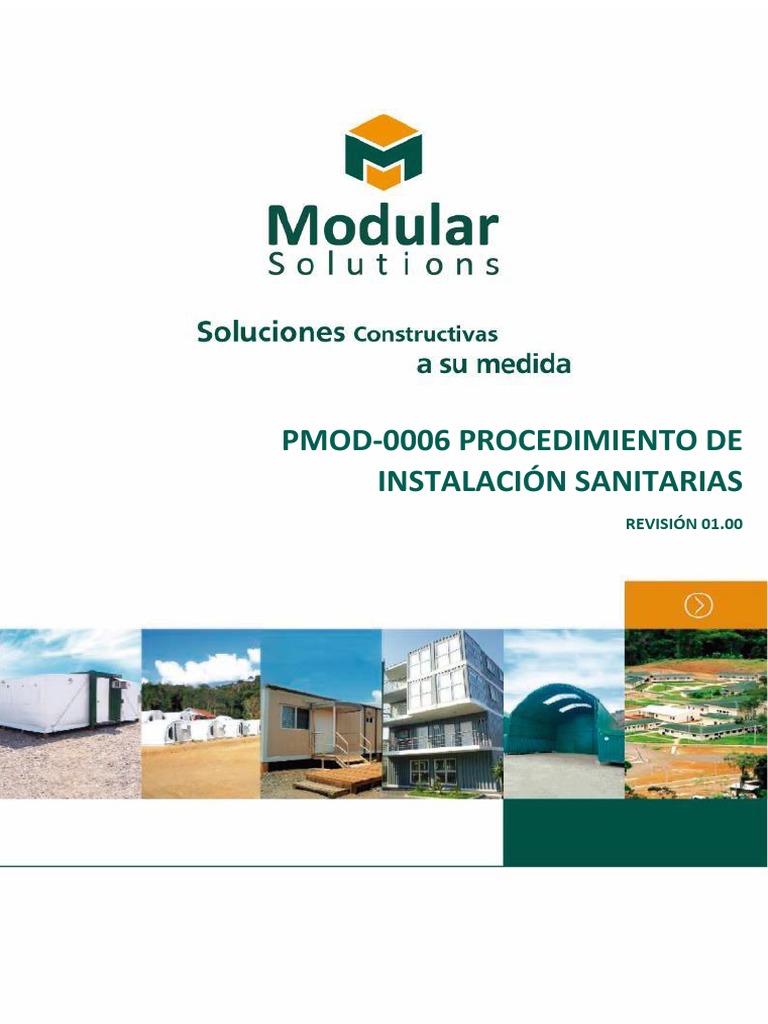 PMOD-0006 Procedimiento de Instalaciones Sanitarias Rev 01.00 | PDF | Calidad (comercial ...