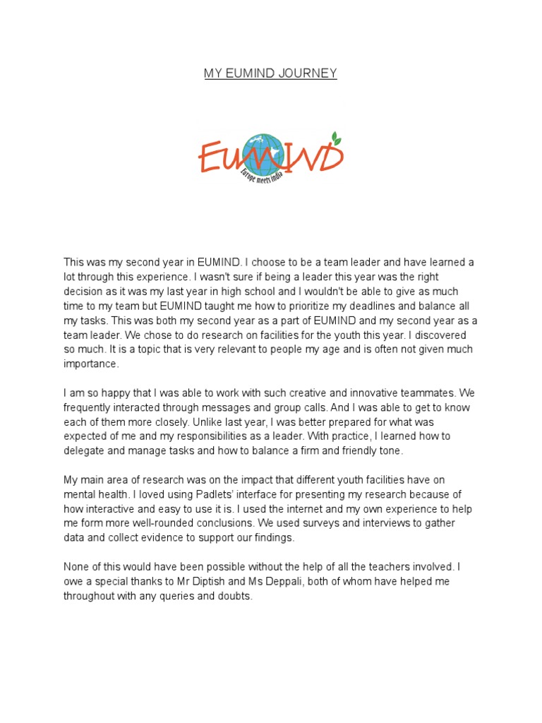 My Eumind Journey | PDF
