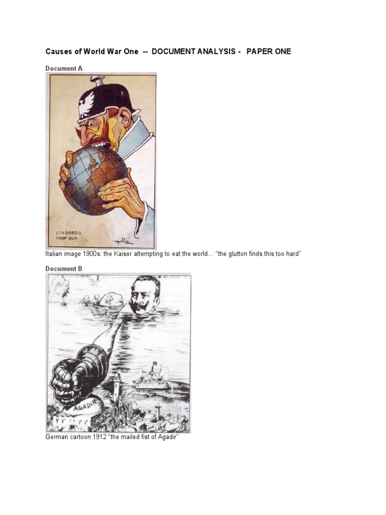 An Analysis of Historical Documents Related to the Causes of World War ...