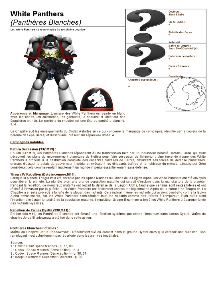 White Panthers : Héros de l'Imperium | PDF | Conflits