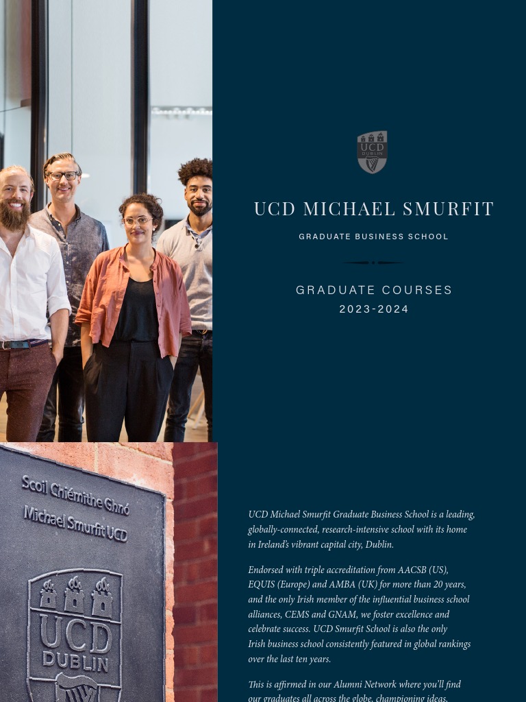 UCD Smurfit School Graduate Brochure 2023 2024 | PDF | Master Of ...