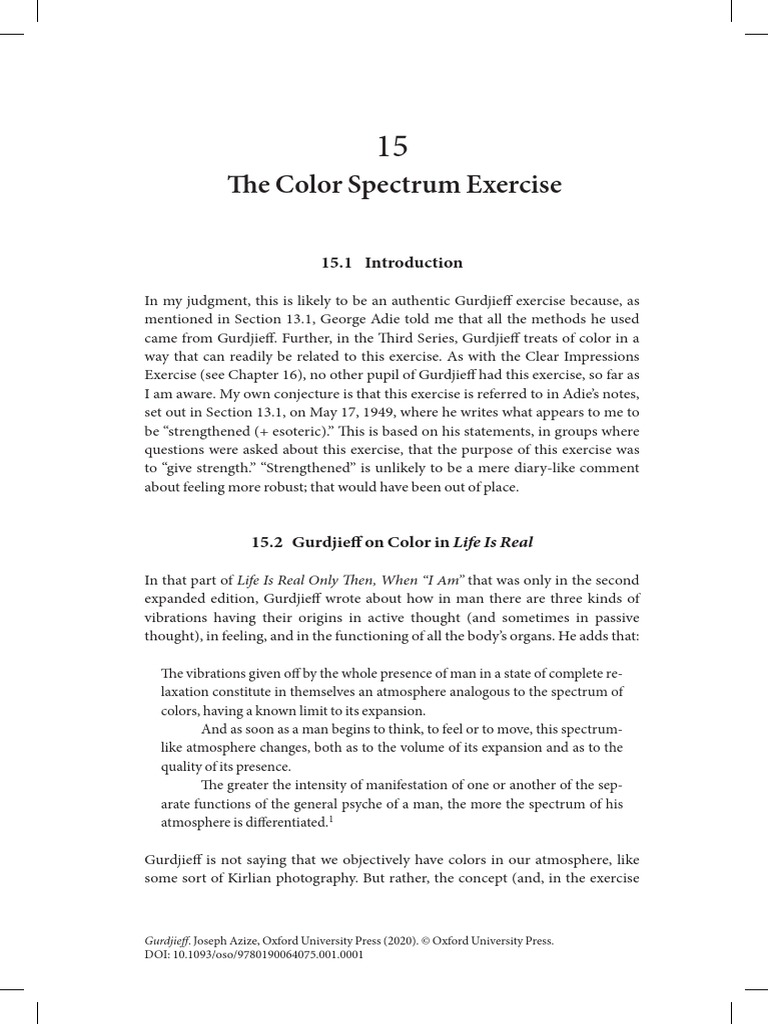 15.the Color Spectrum Exercise | PDF | Breathing | Consciousness