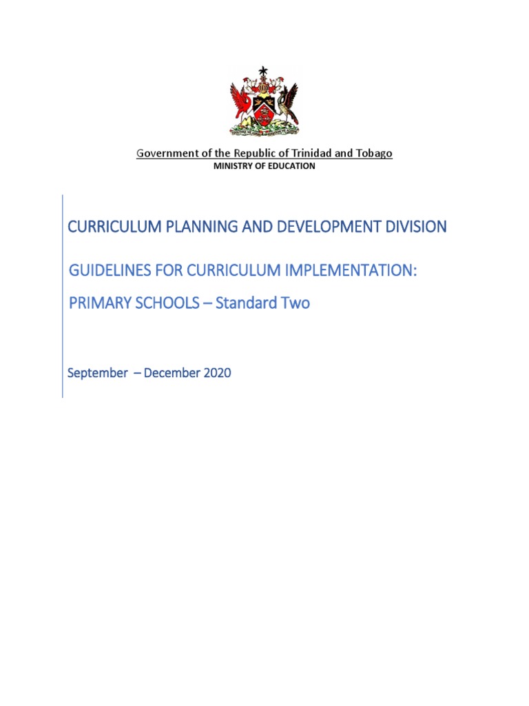 Standard 2 - Guidelines For Curriculum Implementation For Primary ...