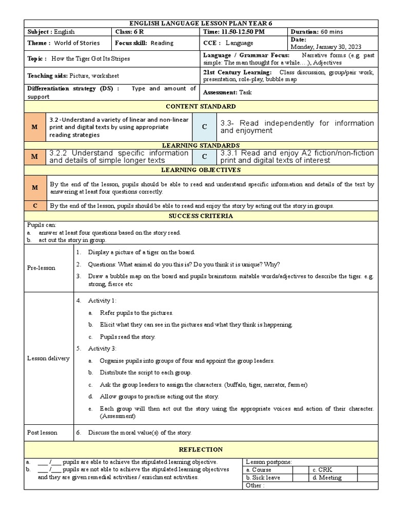 Lesson 5 READING | PDF | Lesson Plan | Cognition