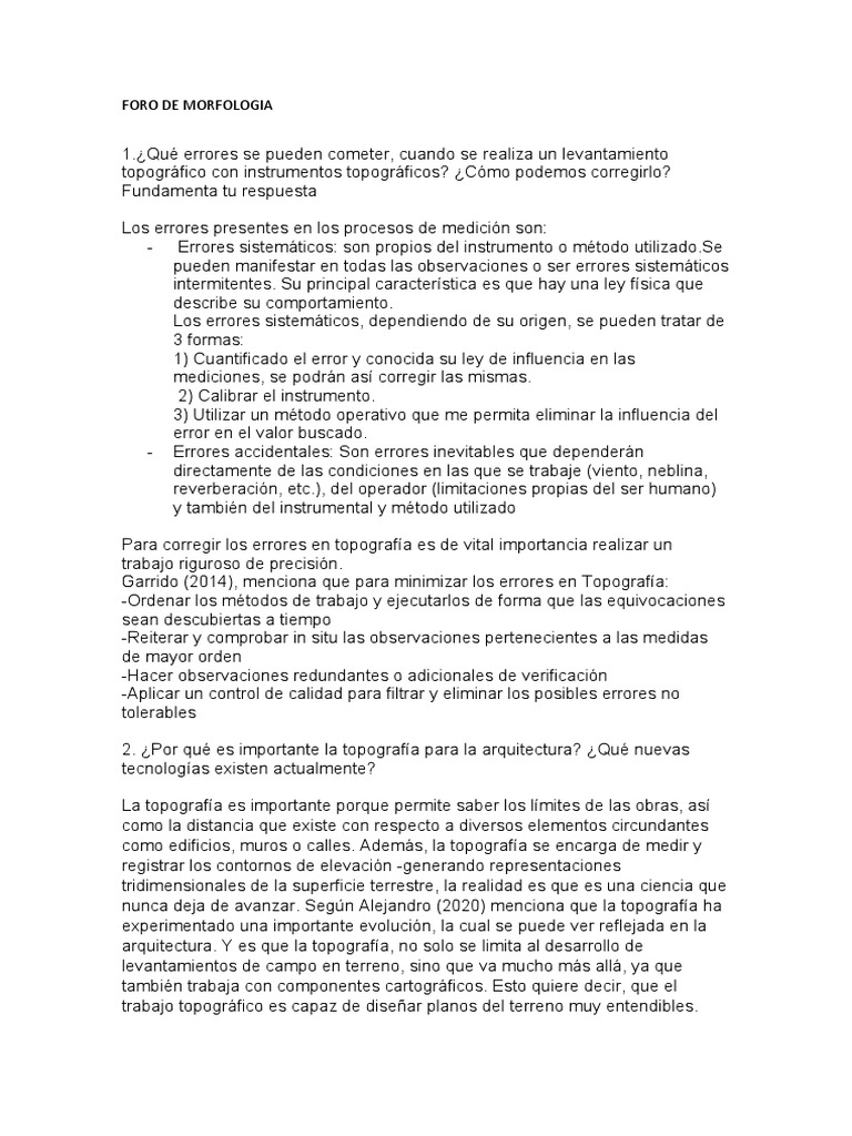 Foro de Morfologia | PDF