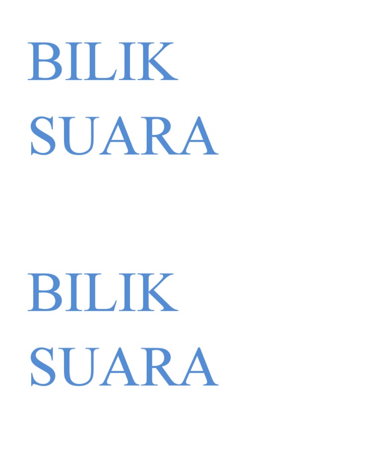 Bilik Suara | PDF