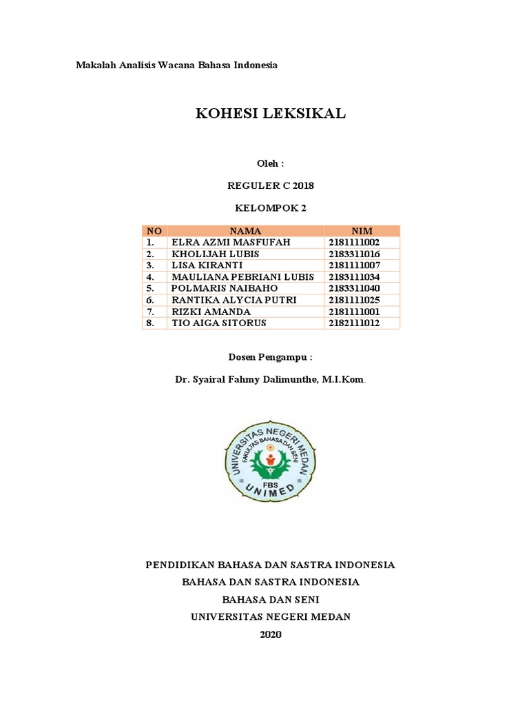 Kel 2 Kohesi Leksikal | PDF