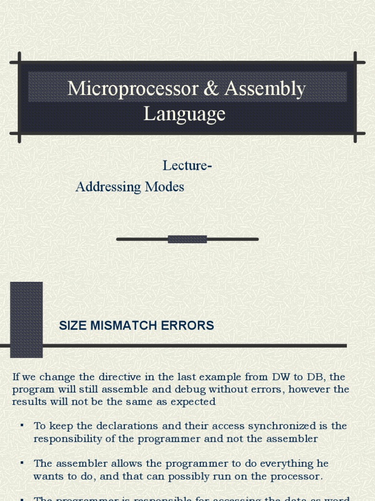 Address Modes 2 | PDF | Assembly Language | Information Age