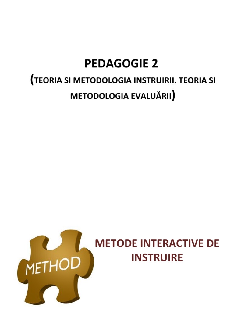 Metode - Interactive - Partea I | PDF
