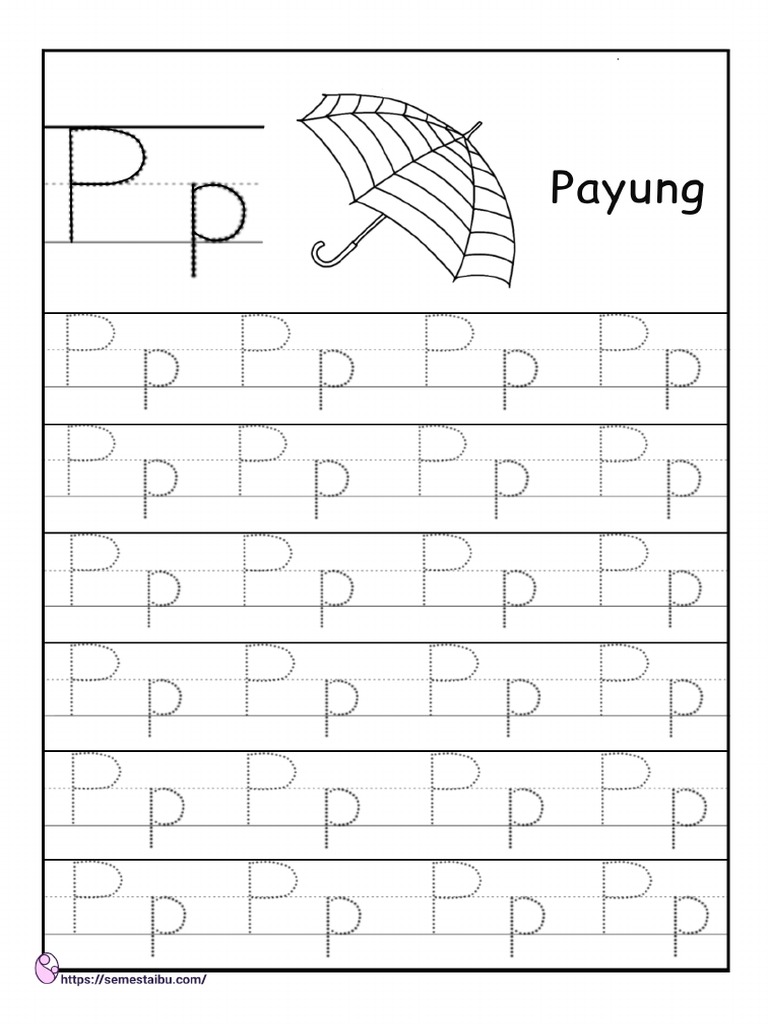 Menebalkan Huruf Abjad P | PDF