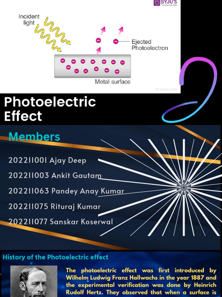 Photoelectric Effect Presentation | PDF | Photoelectric Effect | Electromagnetism
