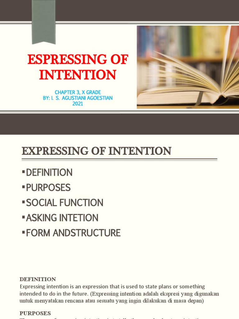 Chapter 3 Espressing of Intention | PDF