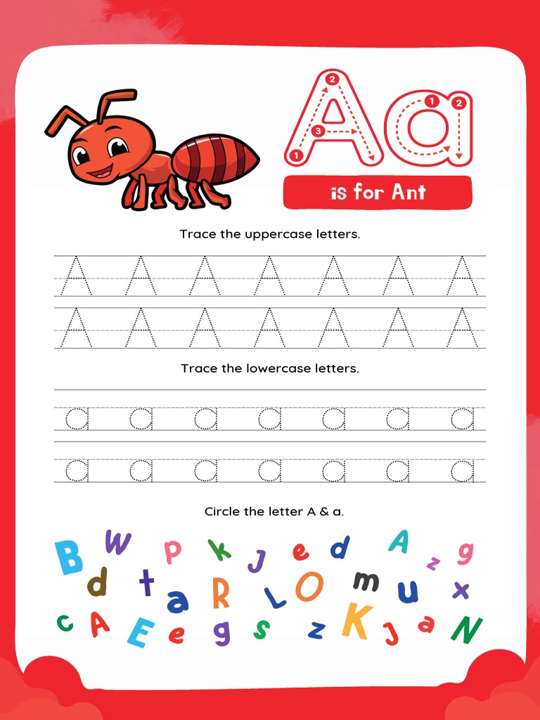 Letter Tracing Worksheet | PDF | Written Communication | Symbols
