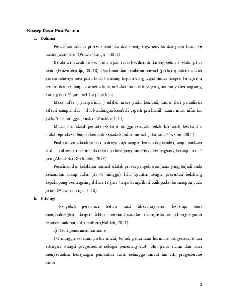 LP Post Partum KPP | PDF