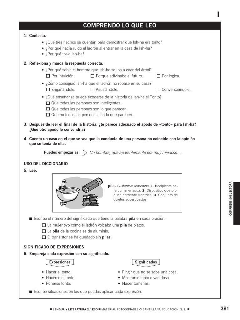 Comprendo Lo Que Leo: Sustantivo Femenino | PDF