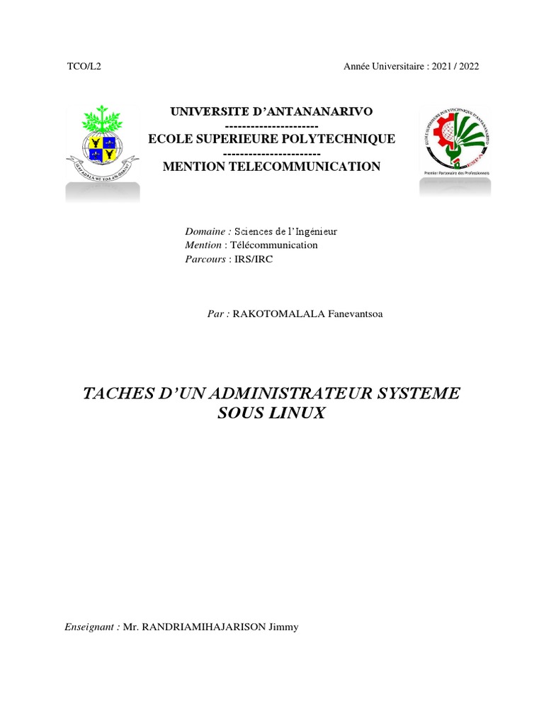 Administration Système | PDF | Système de fichiers | Fichier informatique