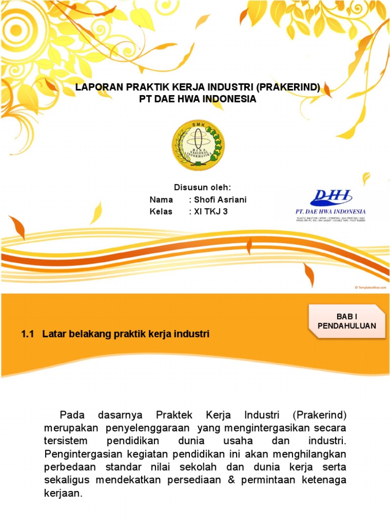 Contoh Laporan PKL Utk Seminar Hasil | PDF