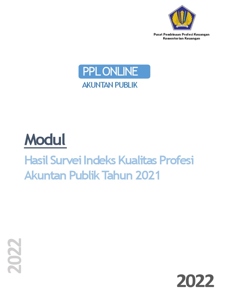 3 Modul PPL Ap 2022 Survei Indeks Kualitas Ap 2021 | PDF