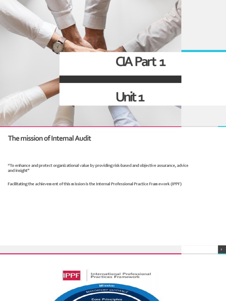 CIA Part 1, Unit 1-1 | PDF | Internal Audit | Audit CIA Part 1, Unit 1-1 | PDF | Internal Audit | Audit