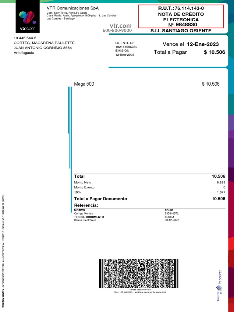 Boleta | PDF | Comunicación | Industrias de servicio