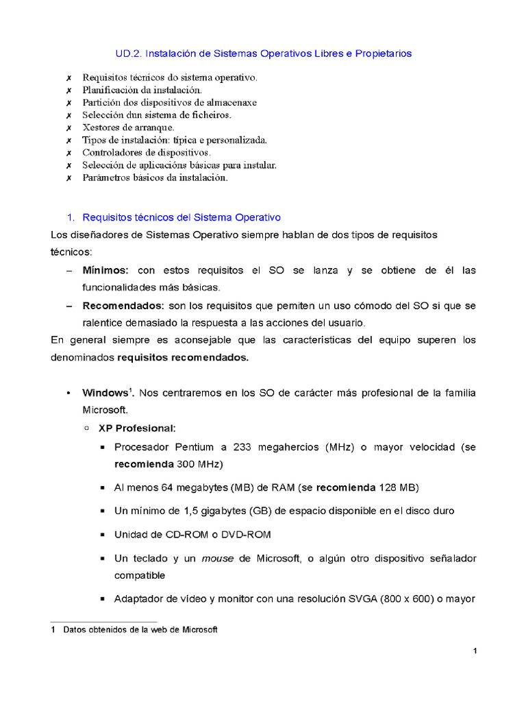 Instalación de Sistemas Operativos Libres e Propietarios | PDF Instalación de Sistemas Operativos Libres e Propietarios | PDF