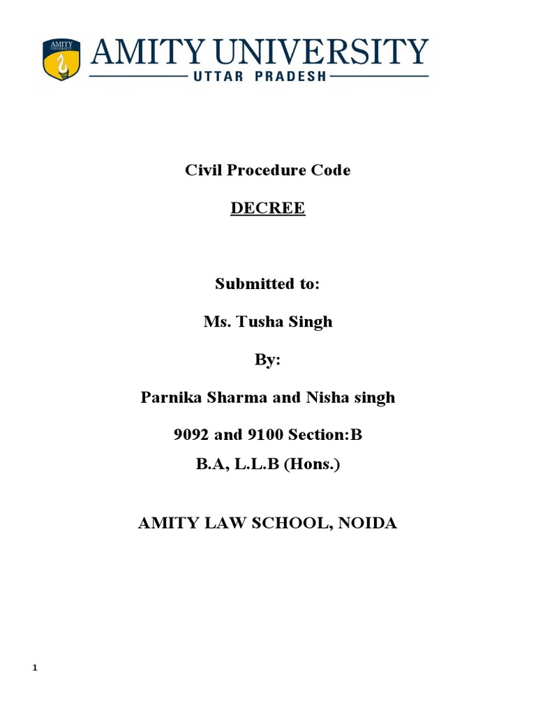 CPC Project | PDF | Decree | Judgment (Law)