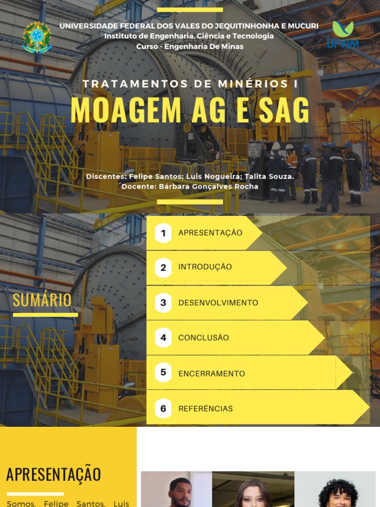 Moagem AG e SAG: Conceitos e Circuitos | PDF | Brasil | Rede elétrica
