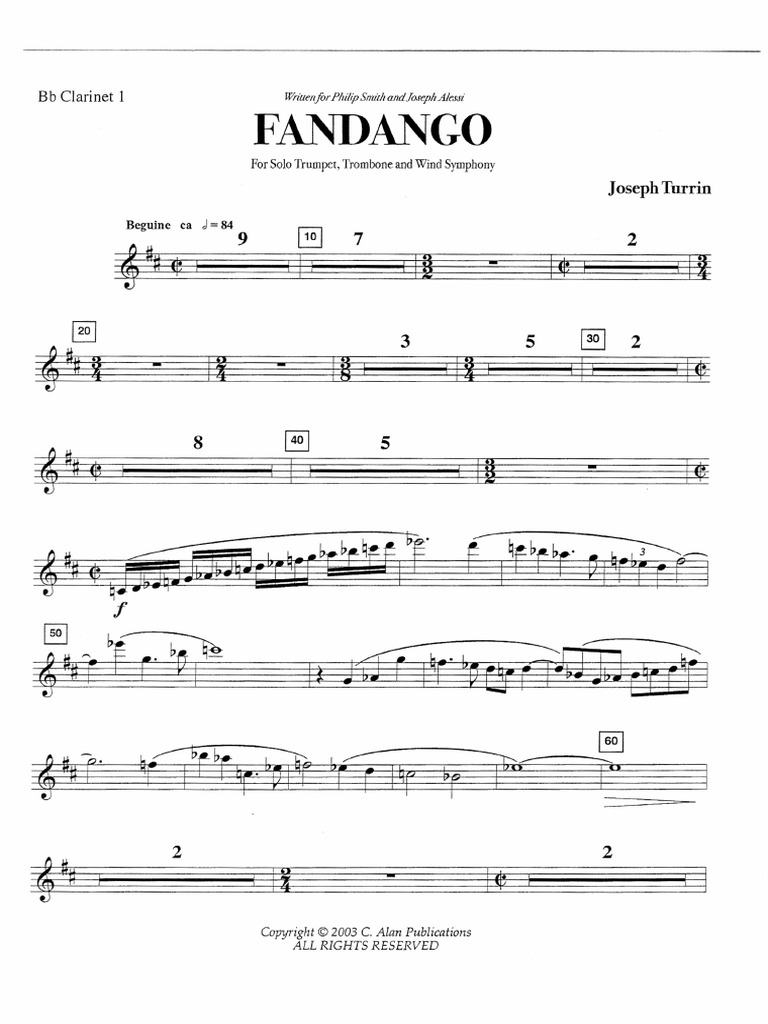 08 Fandango - Clarinet - 1 | PDF