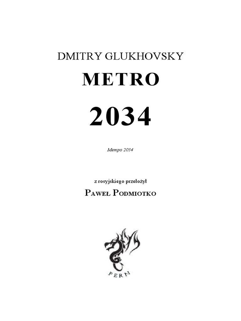 Metro 2034 | PDF